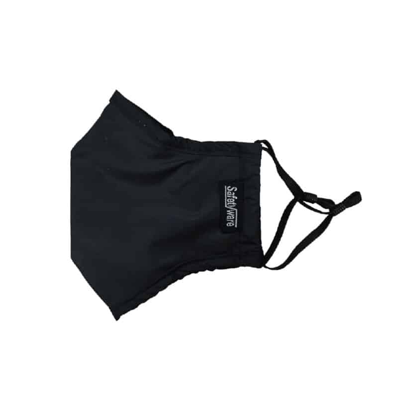 SAFETYWARE 3-Layer Premium Black Fabric Face Mask - Safetyware Group