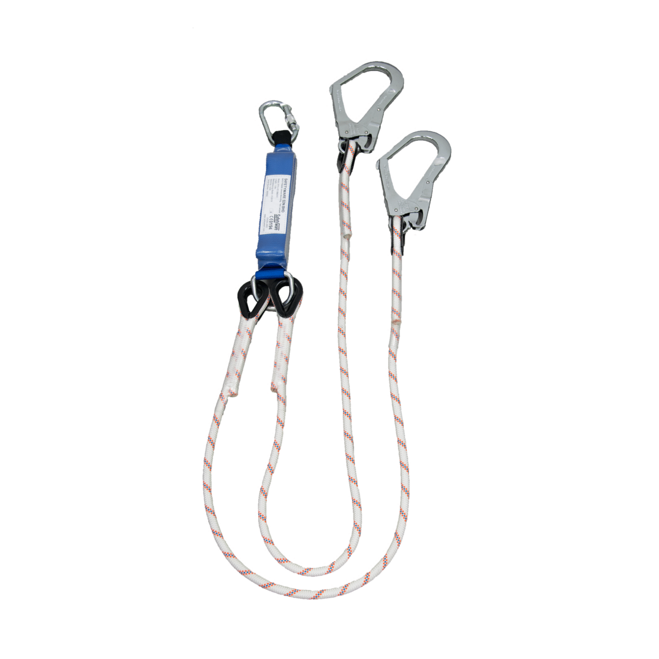 Secure Attachment with Double Lanyard and Energy Absorber