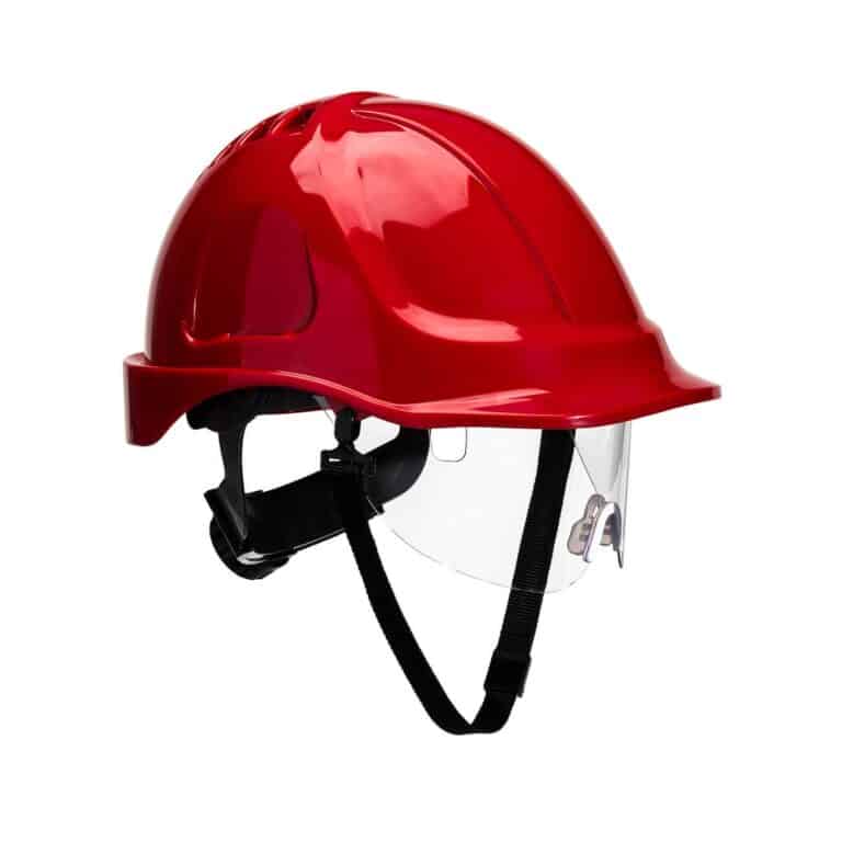 Portwest PW55 Vented Safety Helmet w/ Retractable Visor - Comfort ...