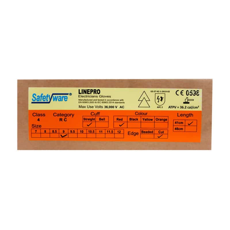 SAFETYWARE LinePro Class 4 Electrical Insulating Gloves - Safetyware Group