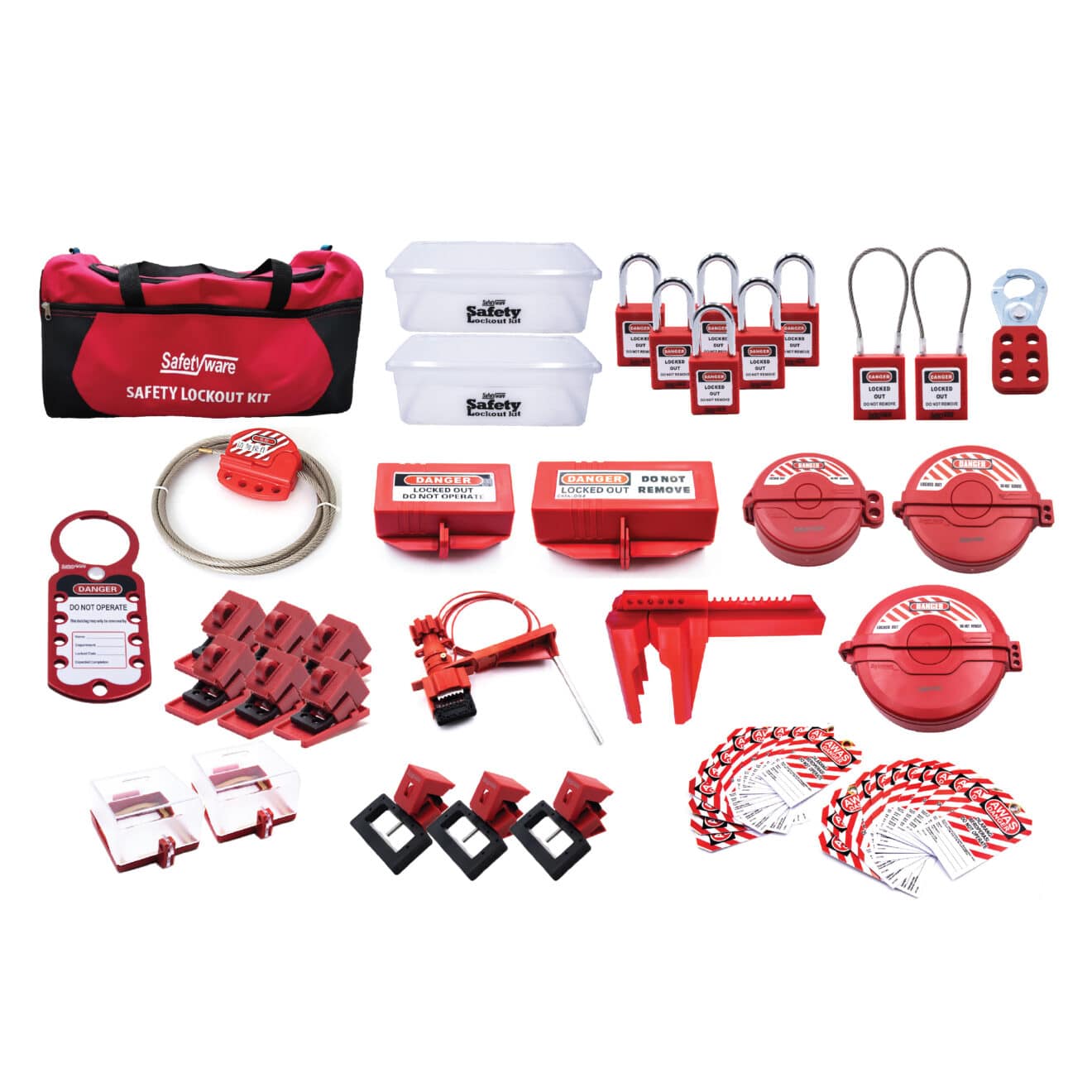 SAFETYWARE Group Safety Lockout Kit (Electrical & Valve) - Safetyware Group