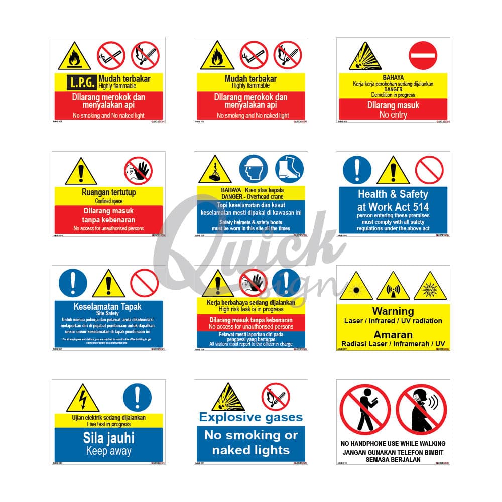 Multi Message Sign (Landscape) - Safetyware Group