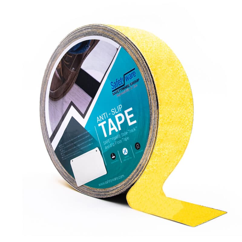 SAFETYWARE EcoRoute Black + Yellow PVC Floor Marking Tape