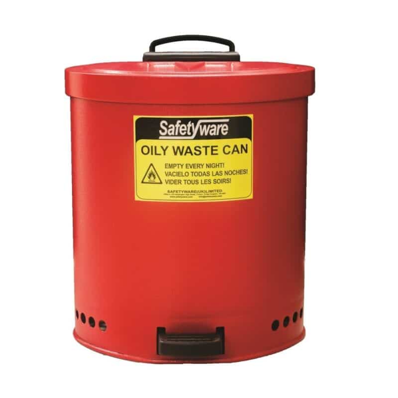 SAFETYWARE Red Oily Waste Can