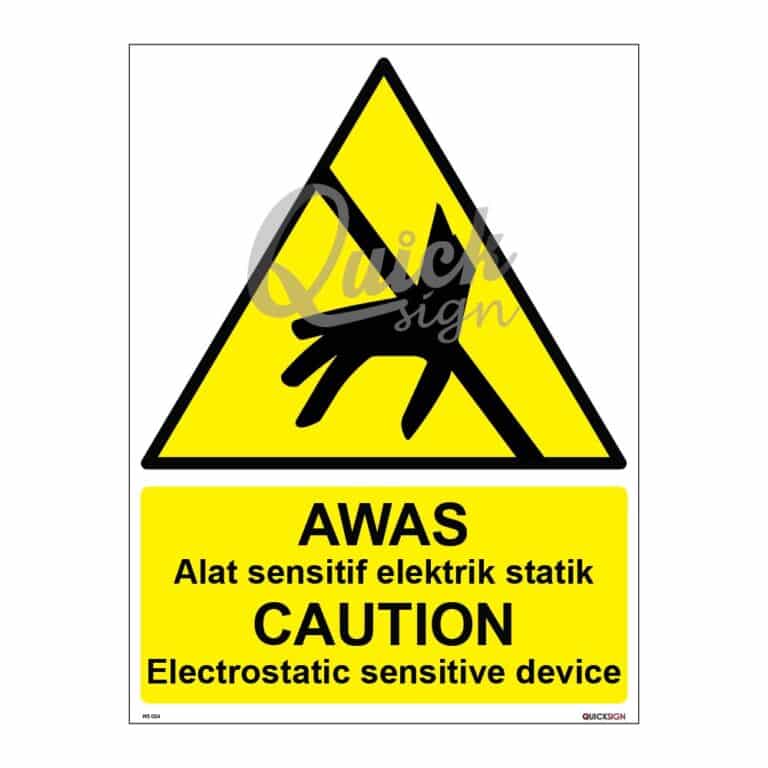 WS024 Caution Electrostatic Sensitive Device Sign | Durable ESD Safety ...