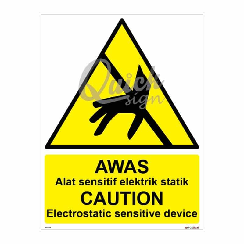 WS024 Caution Electrostatic Sensitive Device Sign | Durable ESD Safety ...