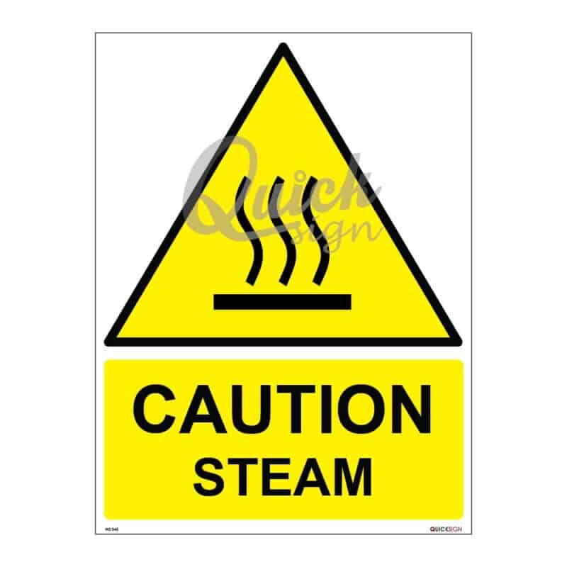 WS045 CAUTION STEAM Sign - Durable, Eco-Friendly & High Visibility