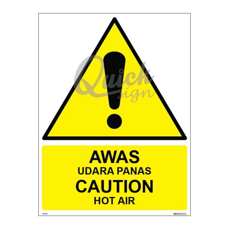 WS067 CAUTION HOT AIR Sign – Durable, Eco-Friendly & High Visibility