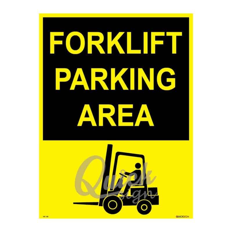 WS100 Forklift Parking Area Sign - Durable, Eco-Friendly, Easy Installation