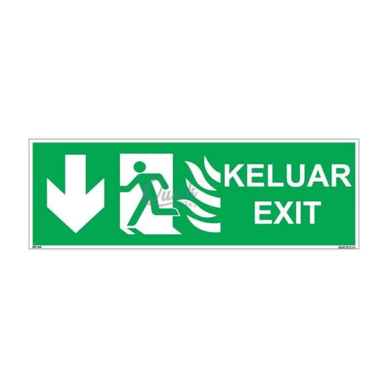Keluar/Exit (Down) | High Visibility & Durable