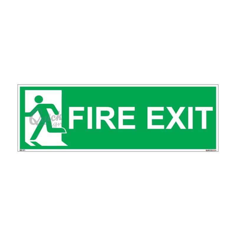 Fire Exit (Icon Left) | High-Visibility Emergency Escape Safety Sign