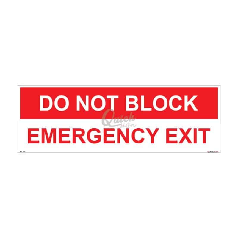 Do Not Block Emergency Exit | High-Visibility Emergency Escape Sign