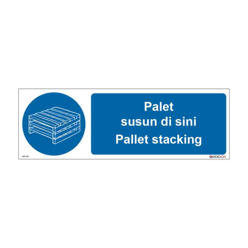 MD042 Pallet Stacking Sign – High-Visibility Safety Sign for Warehouses ...