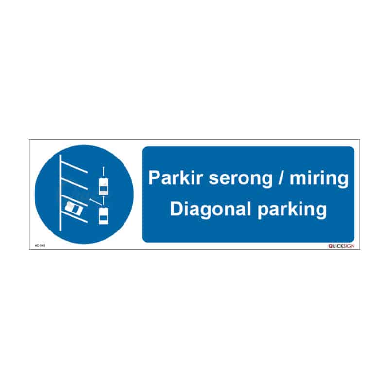 MD043 Diagonal Parking Sign – High-Visibility Traffic & Parking Safety Sign