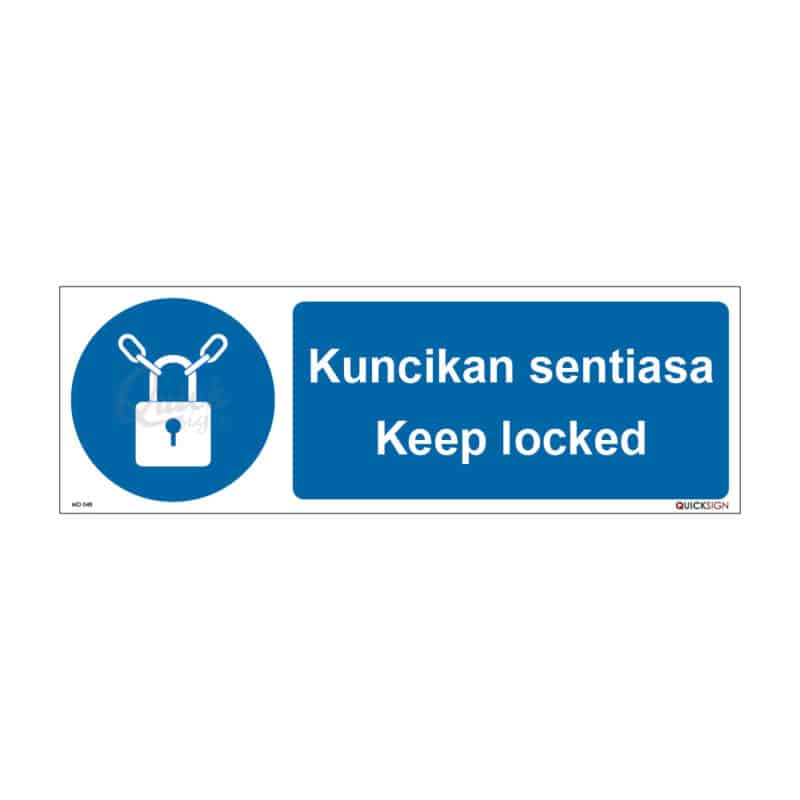 MD048 Keep Locked Sign – Secure Restricted Areas & Prevent Unauthorized ...