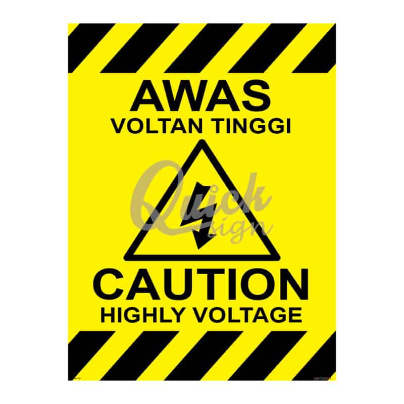 WS114 High Voltage Warning Sign | Durable Caution Sign for Electrical ...