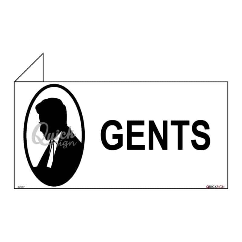 2D037 Gents Restroom Sign – Eco-Friendly & Durable Acrylic