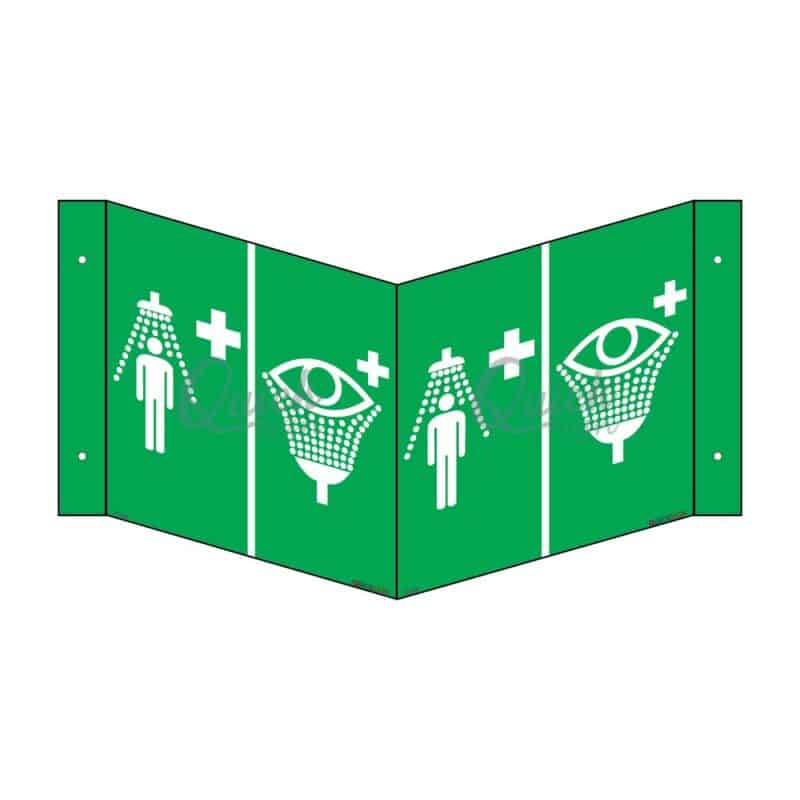 Reliable and Vibrant Emergency Shower or Eye Wash Sign