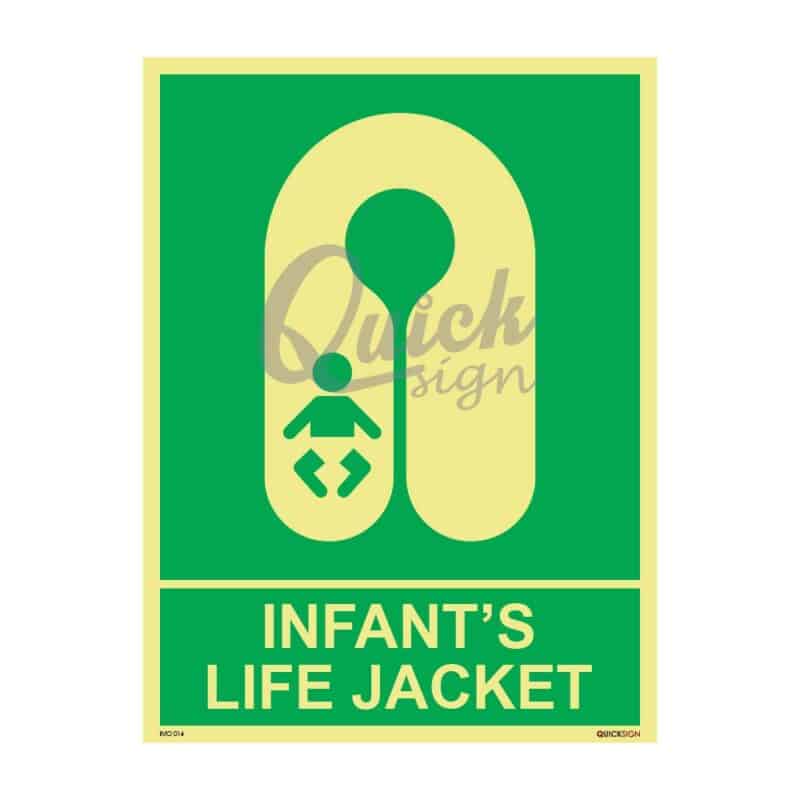IMO014 Infant's Life Jacket Sign - Safetyware Group