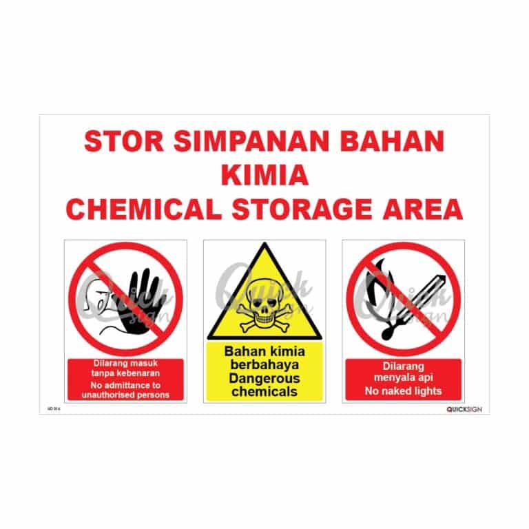 UD016 Chemical Storage Area Sign | High-Visibility Hazard Warning