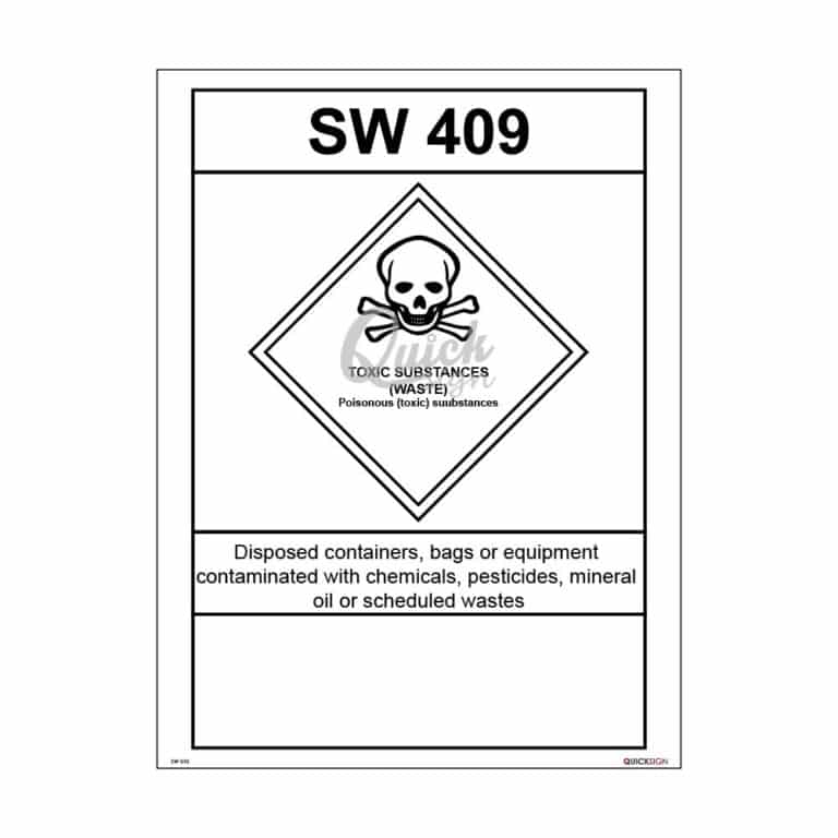 TOXIC SUBSTANCES (WASTE) SW 409: Safe Disposal Guide