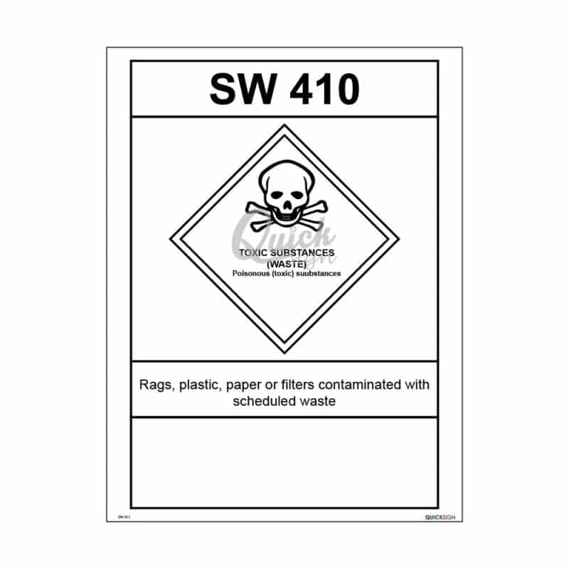 TOXIC SUBSTANCES (WASTE) SW 410 Safety Sign | Durable & Eco-Friendly ...