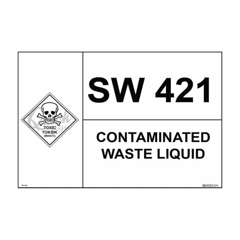 Contaminated Waste Liquid | High-visibility toxic sign