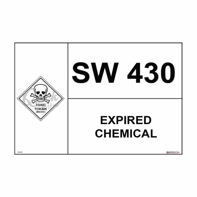 Expired Chemical | High-visibility toxic sign